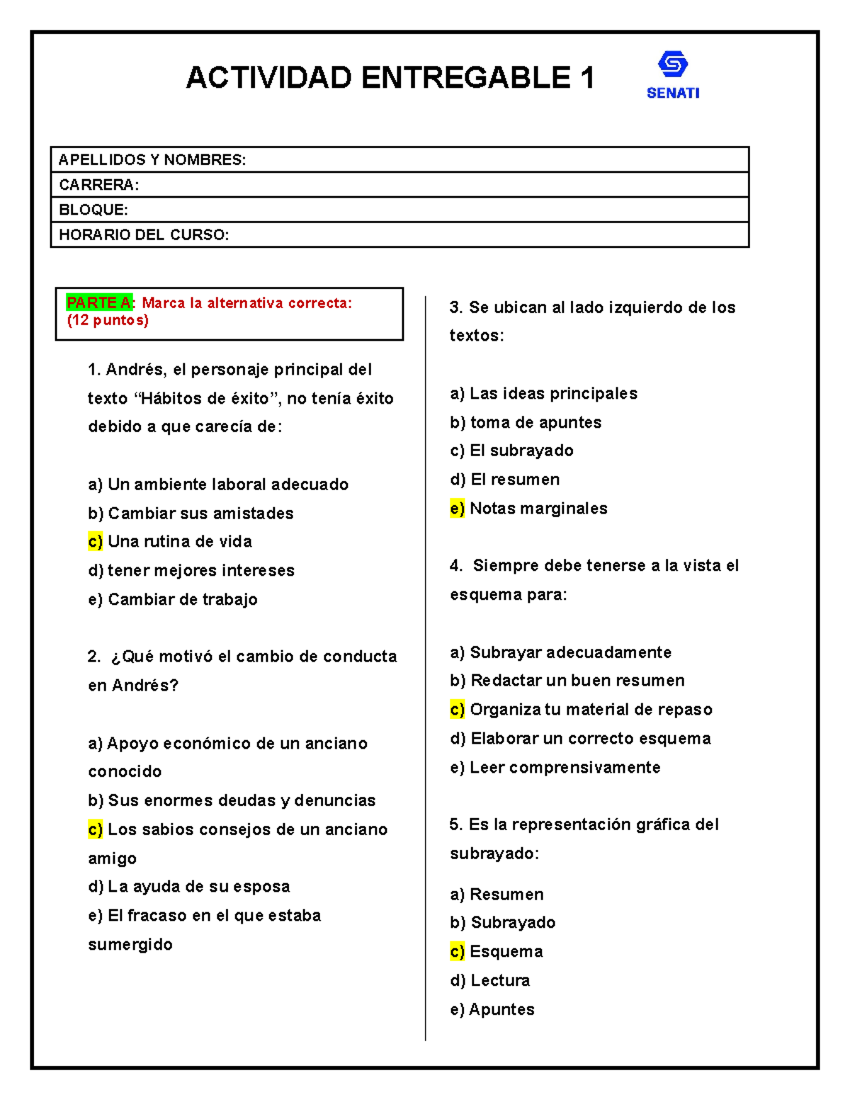 Actividad Entregable 1 Ciclo I Senati - ACTIVIDAD ENTREGABLE 1 Andrés, el personaje principal ...