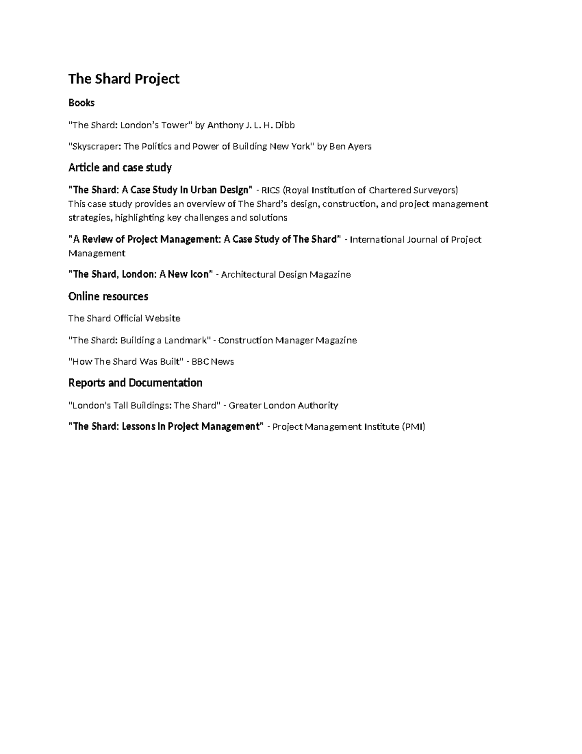 The Shard Project - I want to download this document for my practice ...