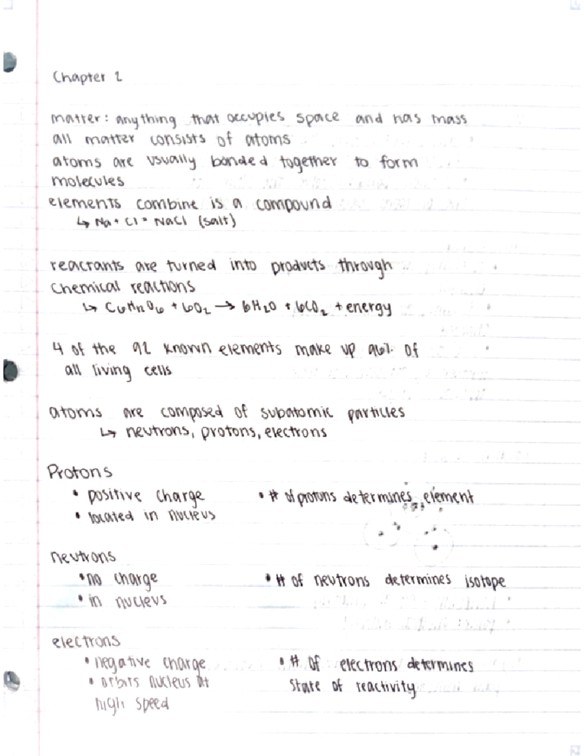 Chapter Two Chemistry Of Life Bios 1010 Studocu