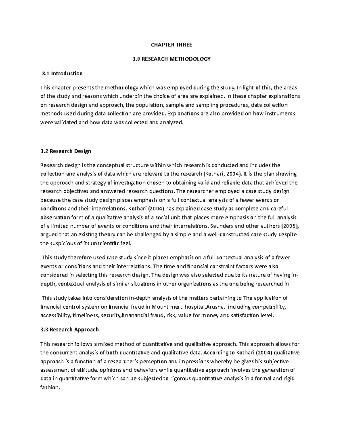 Isaackchapterthree - 00000000000 - CHAPTER THREE 3 RESEARCH METHODOLOGY ...