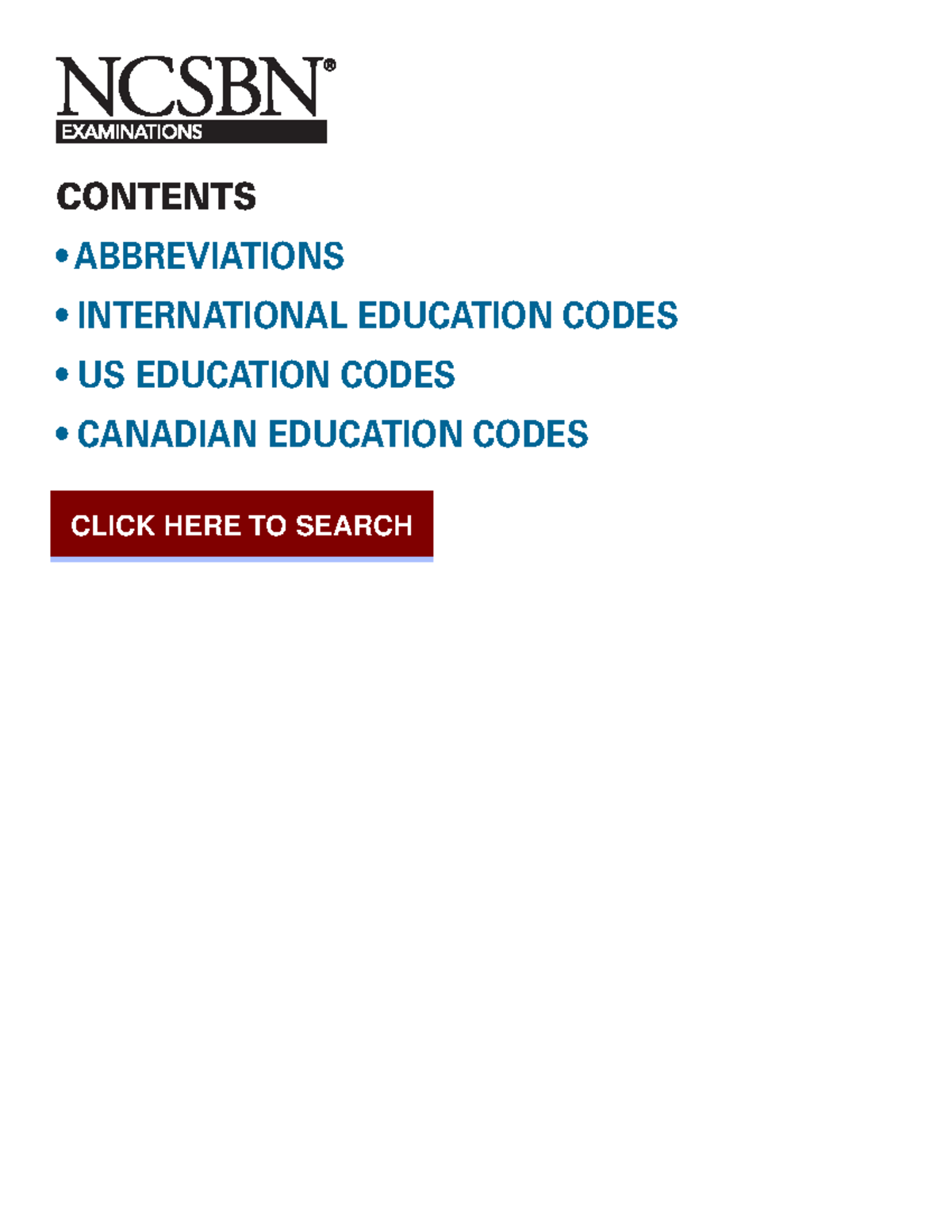Nclex Educational Program Codes - CONTENTS • ABBREVIATIONS ...