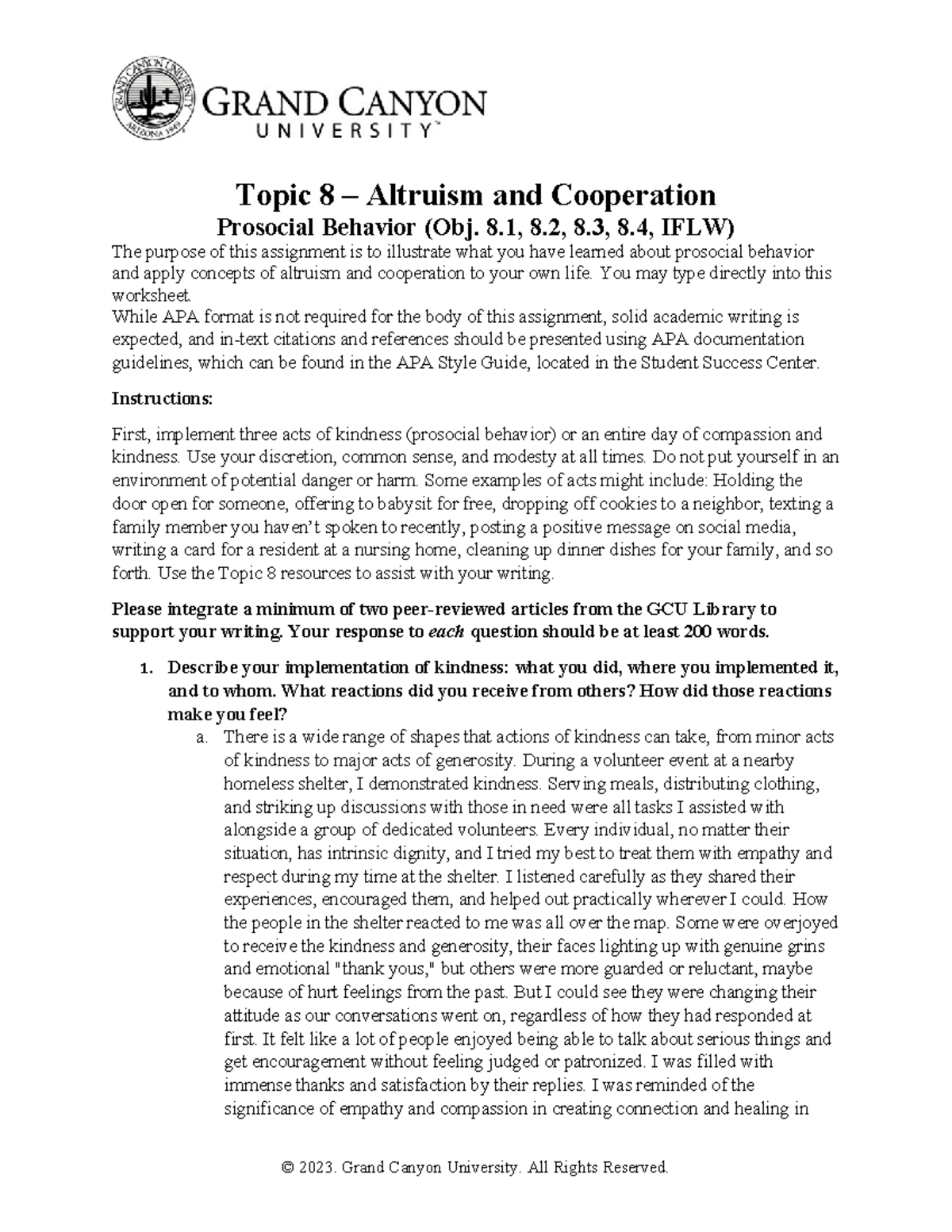 PSY-362-RS-T8-Prosocial Behavior - Topic 8 – Altruism and Cooperation ...