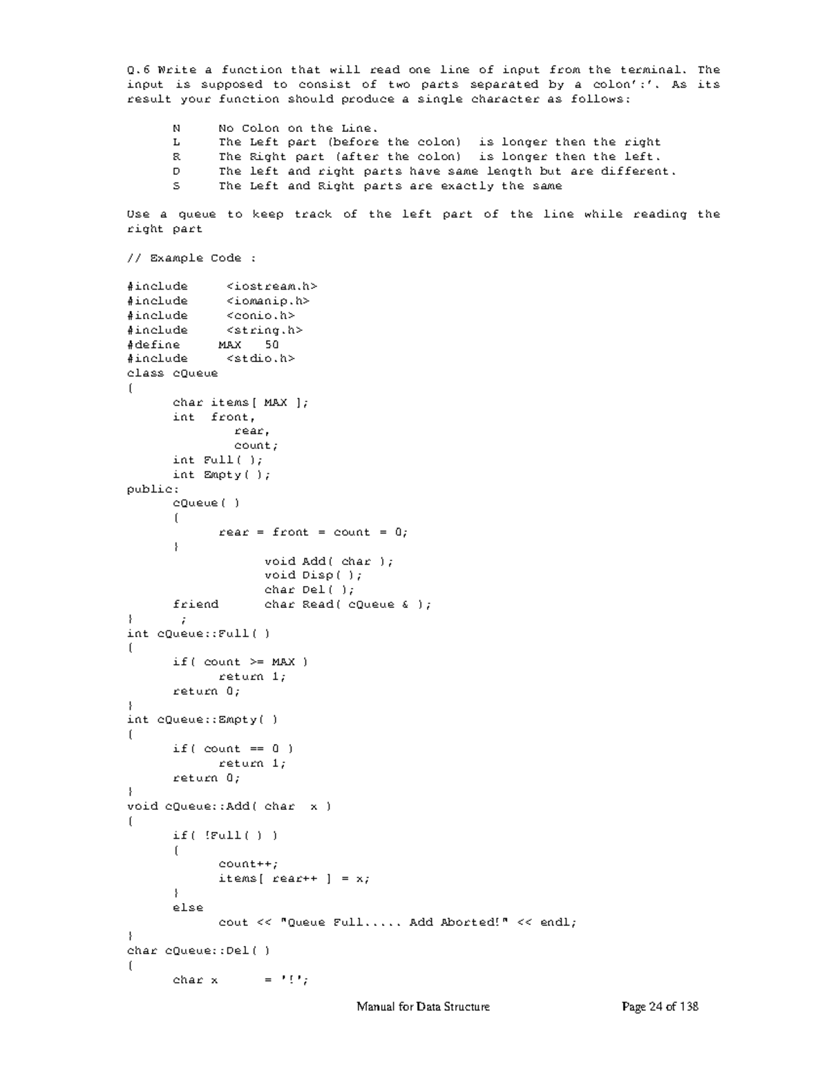 Data Structure C Diffrent Function Manual For Data Structure Page