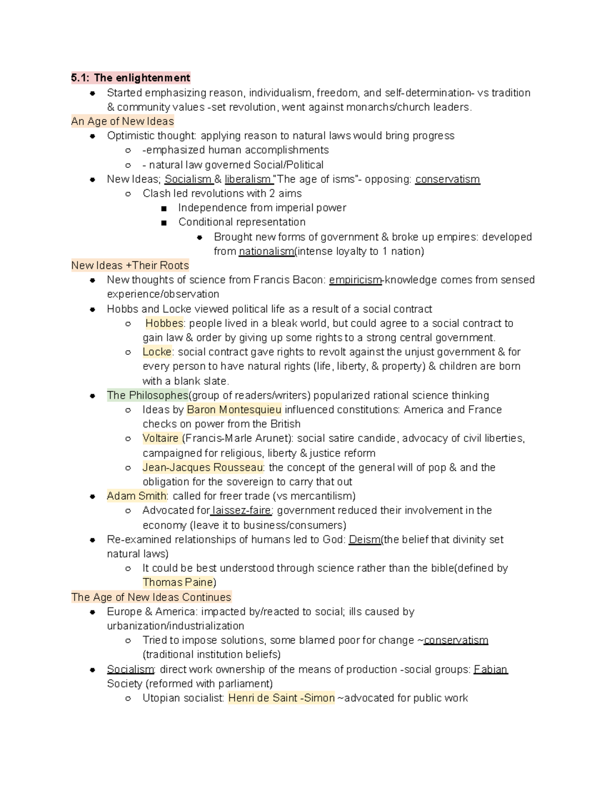 5.1 Ap World History - 5: The enlightenment Started emphasizing reason ...