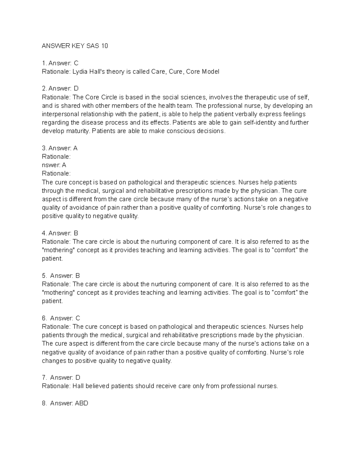 Answer KEY Session 10 Practice ANSWER KEY SAS 10 Answer C answer-key-session-10-practice-answer-key-sas-10-answer-c