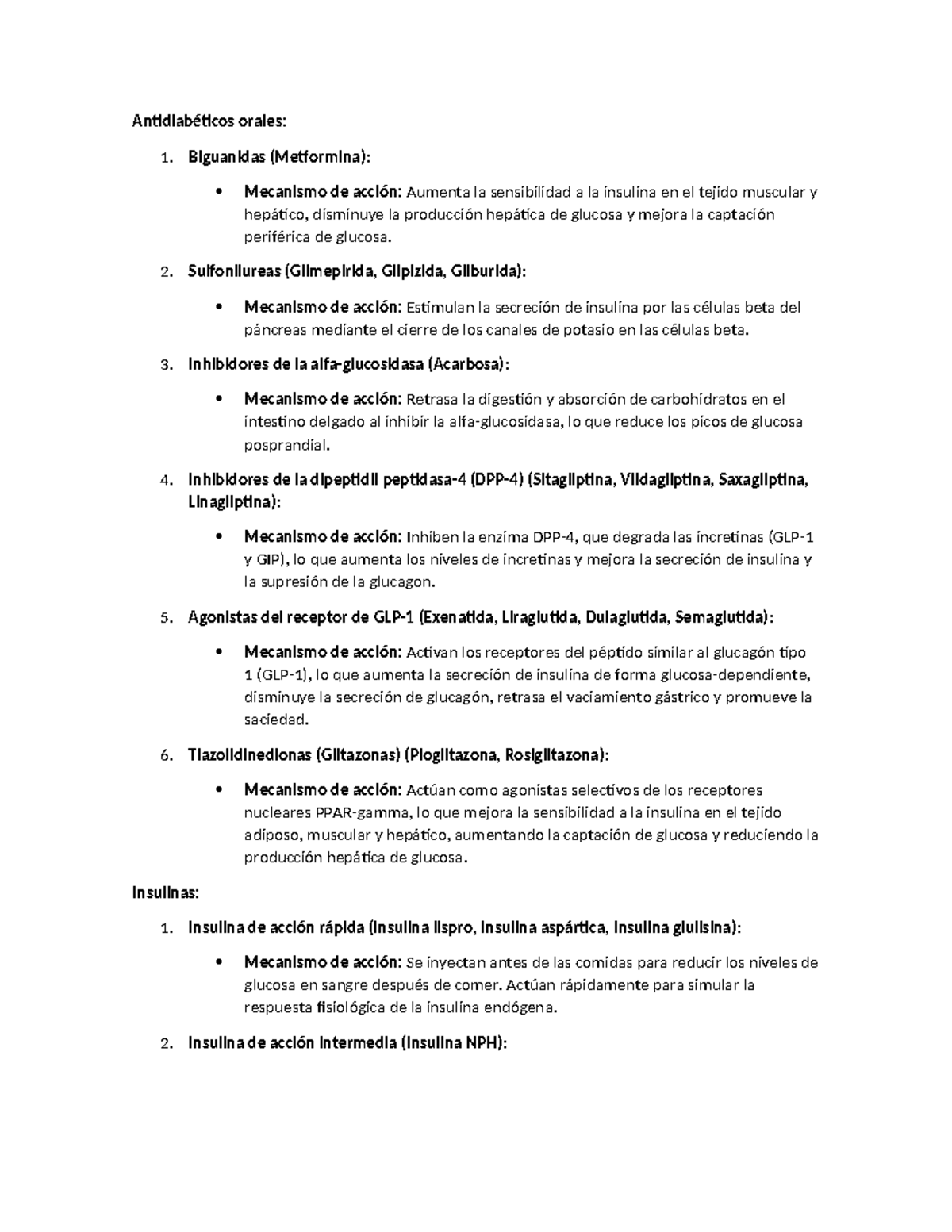 Antidiabéticos orales - Biguanidas (Metformina): Mecanismo de acción ...