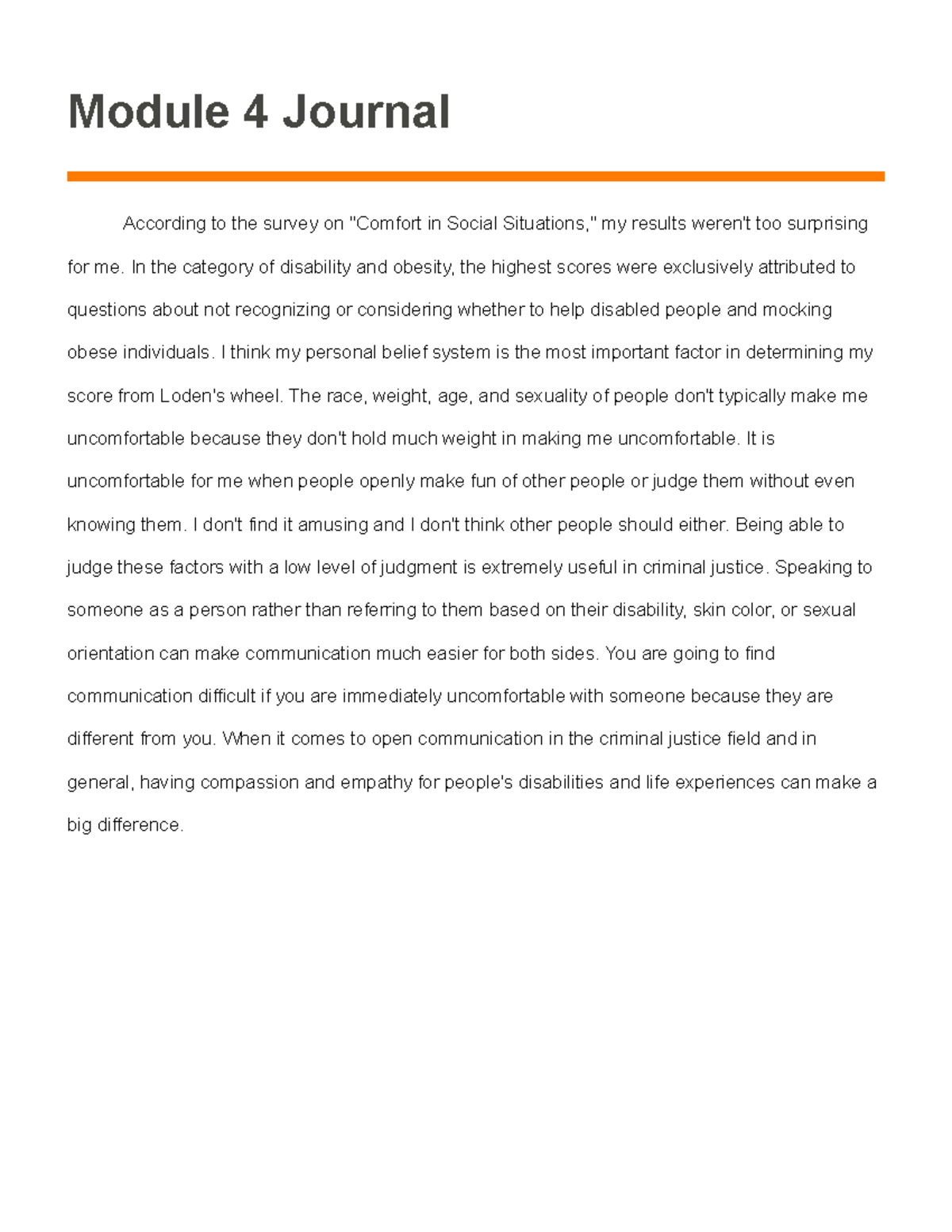 Module 4 Journal. This is my journal feel - CJ 120 T5209 - SNHU - Studocu