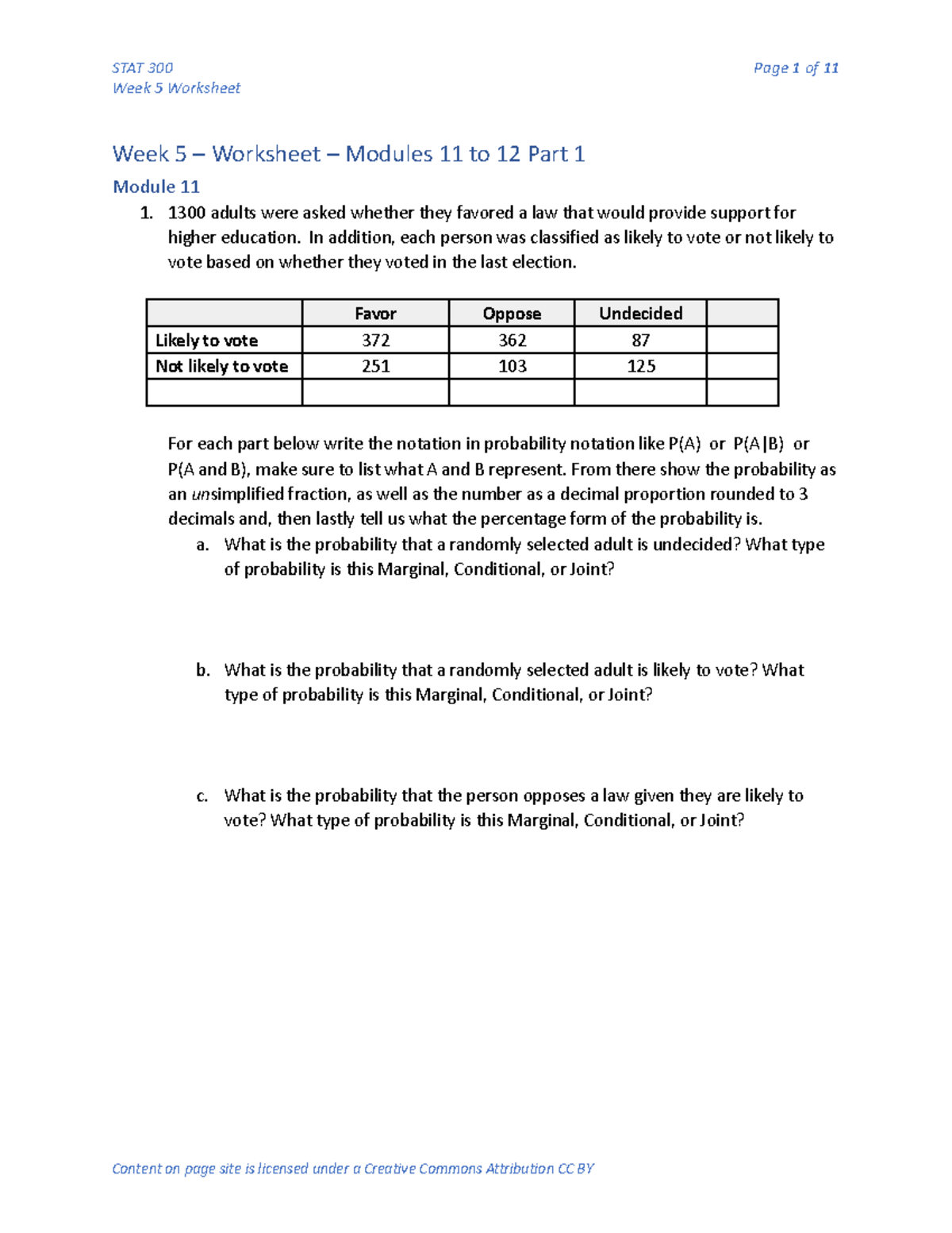 Week 5 - Worksheet - Mod 11 to 12 P1 - Week 5 Worksheet Week 5 ...