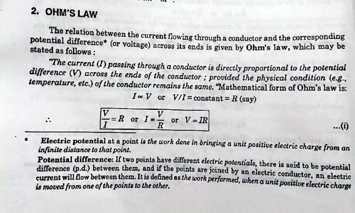 Ohm's law - Ohm's law - Physics- Kerala Higher Secondary Plus One ...
