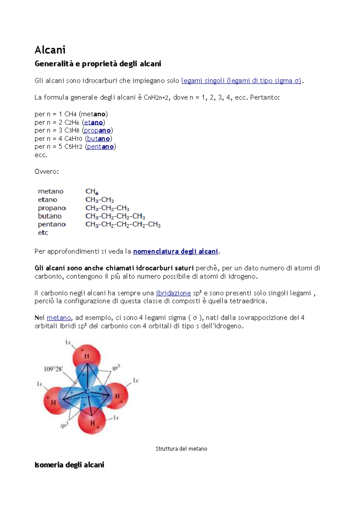 2 - ALCANI - CHIMICA - Alcani Generalità e proprietà degli alcani Gli ...