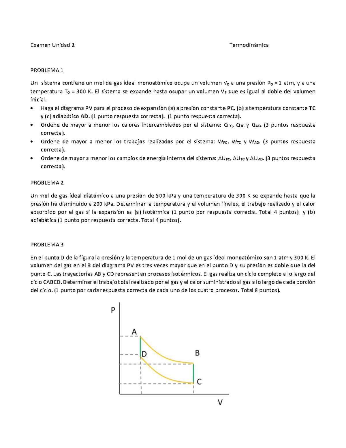 20-2 Termodinámica MECA 2do parcial - Warning: TT: undefined function: 32 Examen Unidad 2 - Studocu