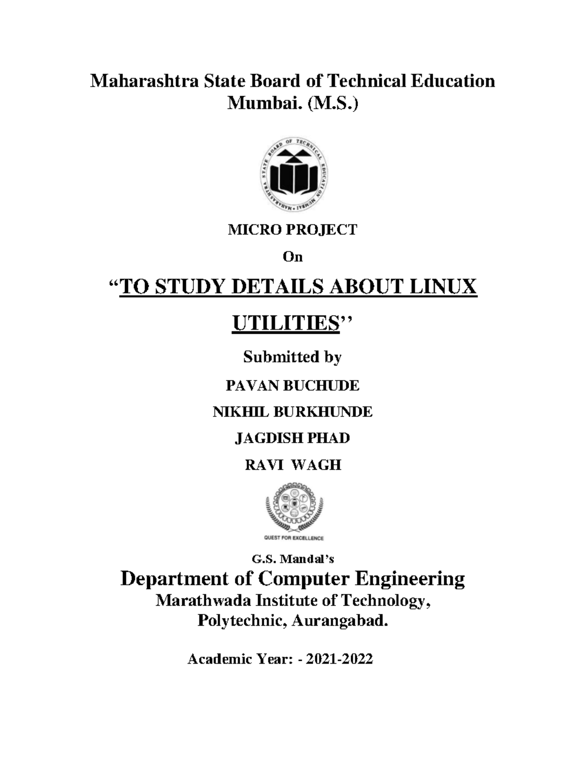 OSY 5TH SEM Microproject-converted - Maharashtra State Board of ...