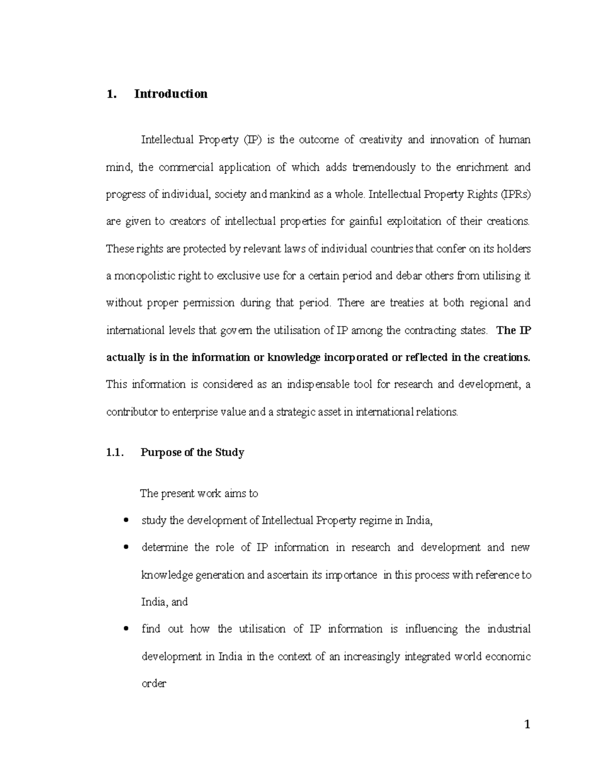 Introduction to Intellectual Property Rights - 1. Introduction ...