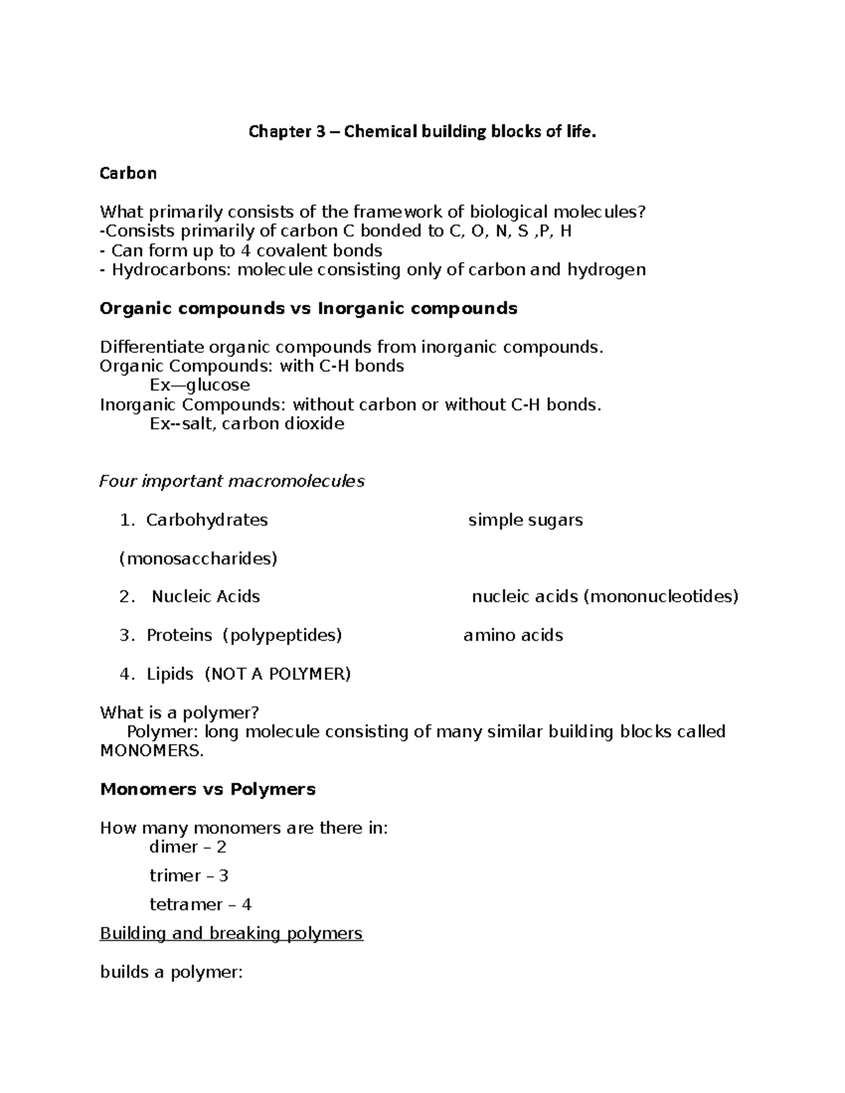 Chapter 3 Notes - Instructor: Stella Doyungan, Ph.D. - Chapter 3 ...