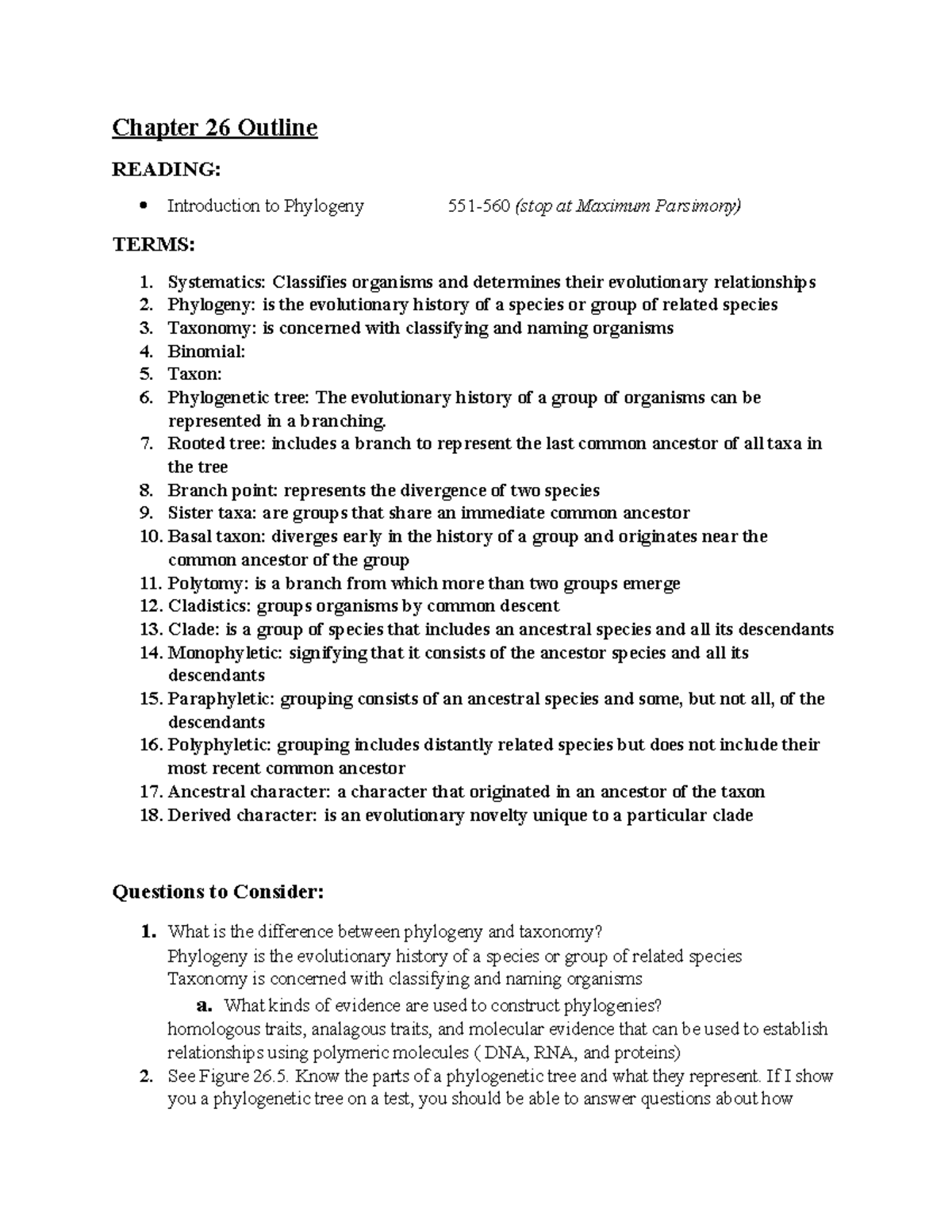 Chapter 26 vocab - Maxwell- ch 26 completed outline. - Chapter 26 ...