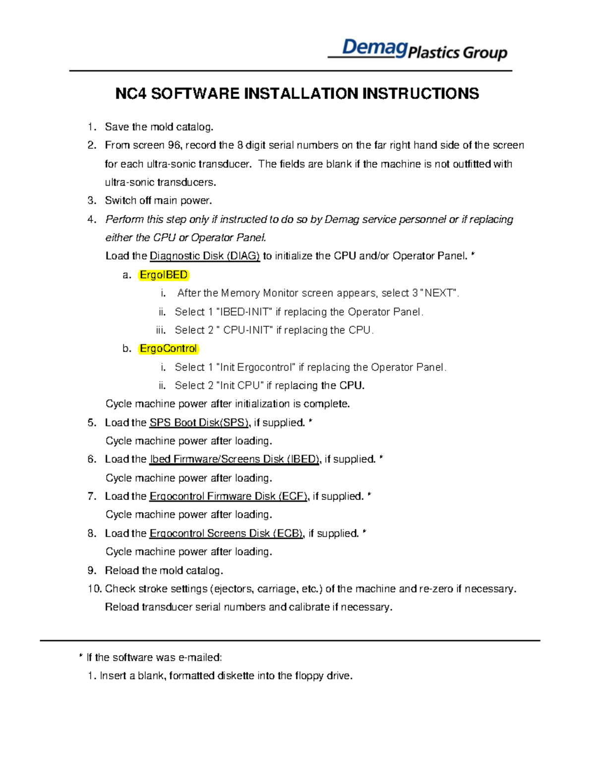 NC4 Software Installation Instructions - NC4 SOFTWARE INSTALLATION ...