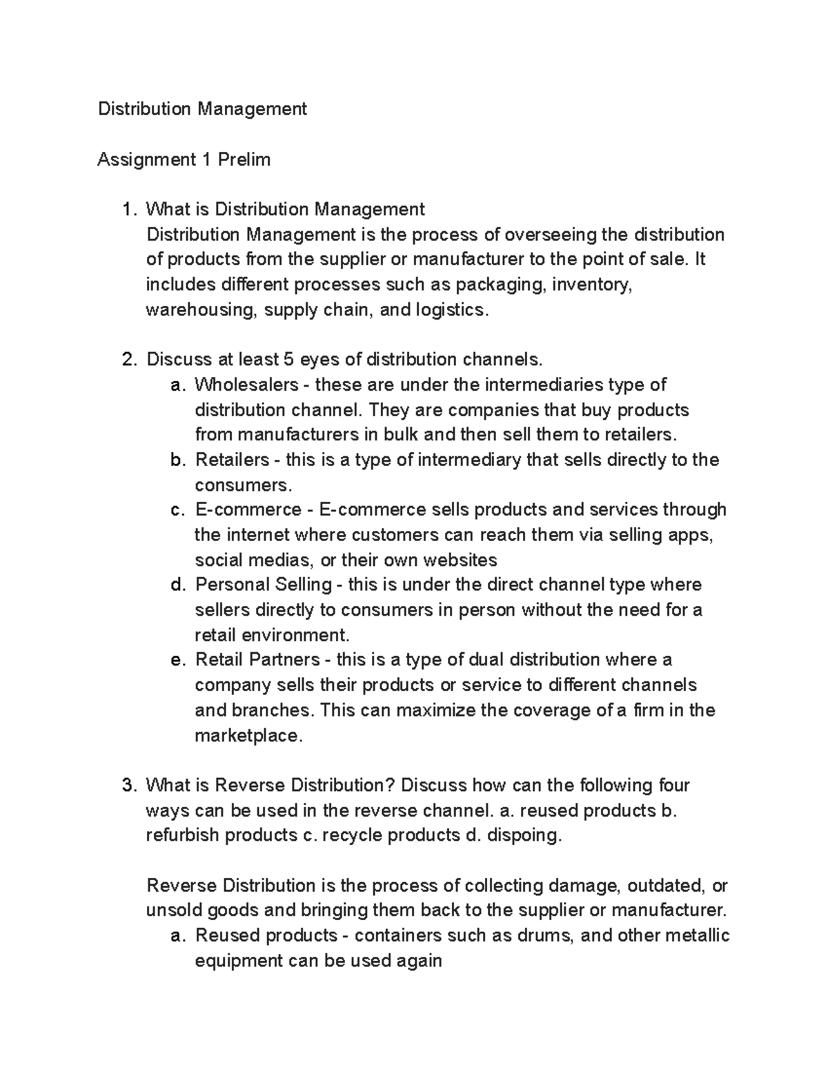 distribution management - What is Distribution Management Distribution ...