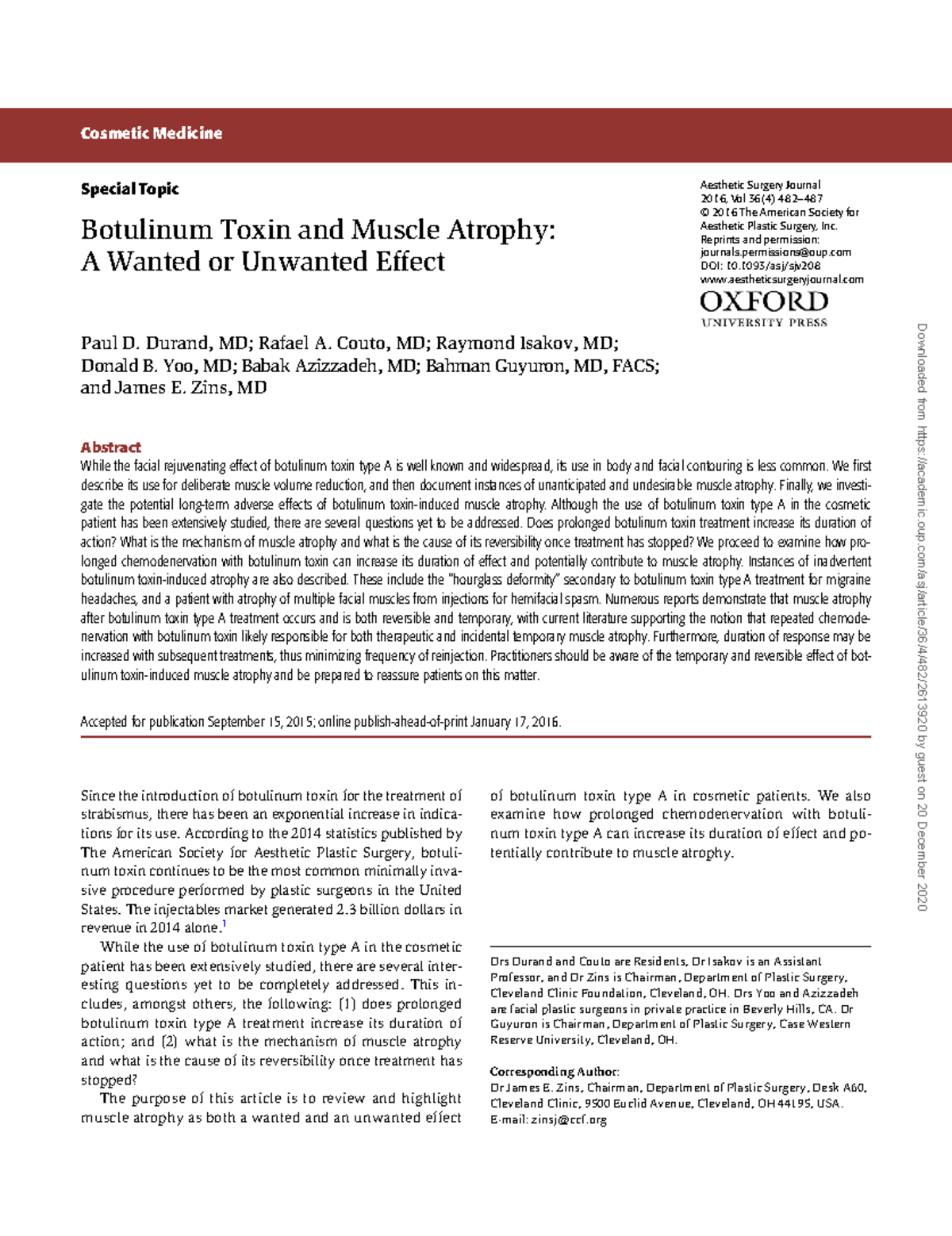 Botox and muscle atrophy - Special Topic Botulinum Toxin and Muscle ...