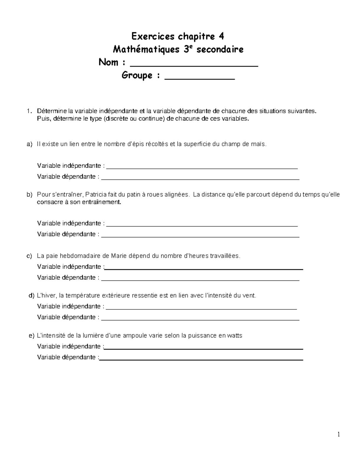 Exercices chapitre 4 math 326 version 2019 - Exercices chapitre 4 ...