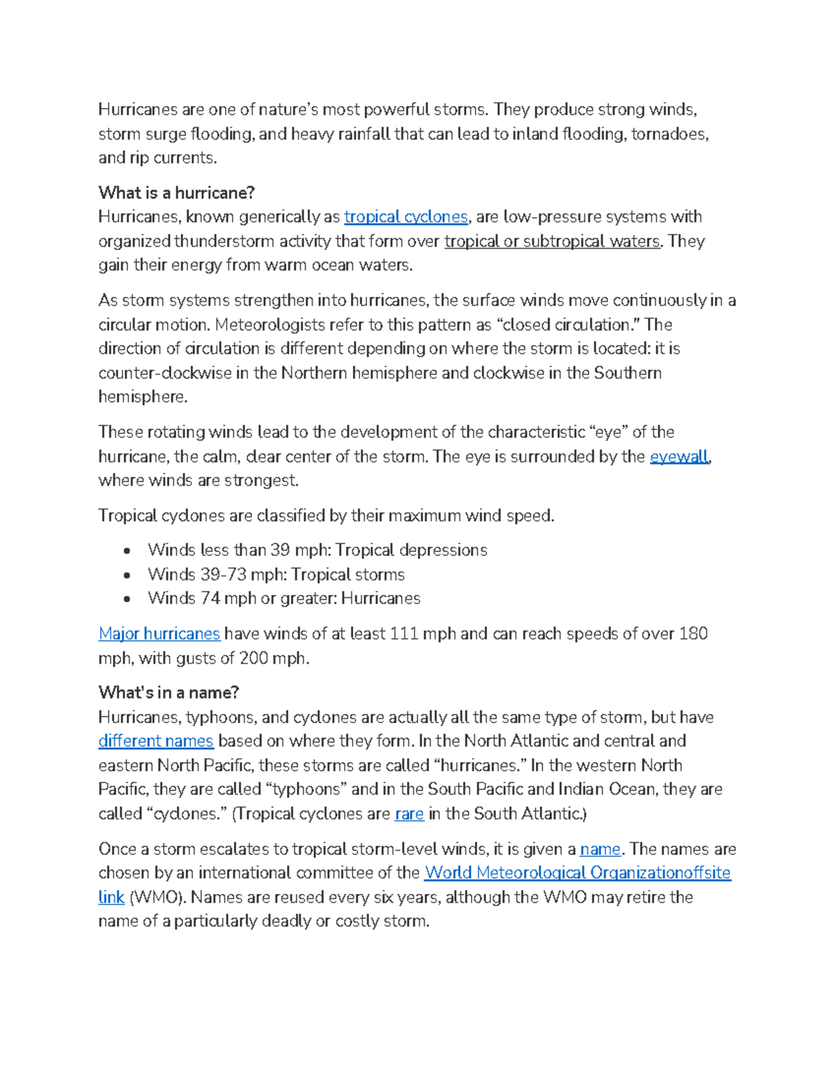 Document 100 - Kelly Crook - Hurricanes are one of nature’s most ...