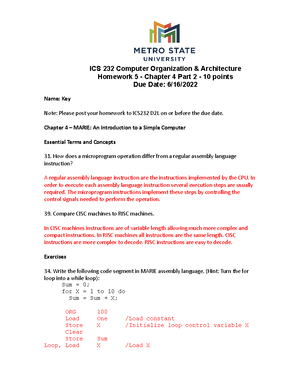 Homework 1 - Answers - hw1 - Homework 1 - Chapter 1 - 10 points Due ...