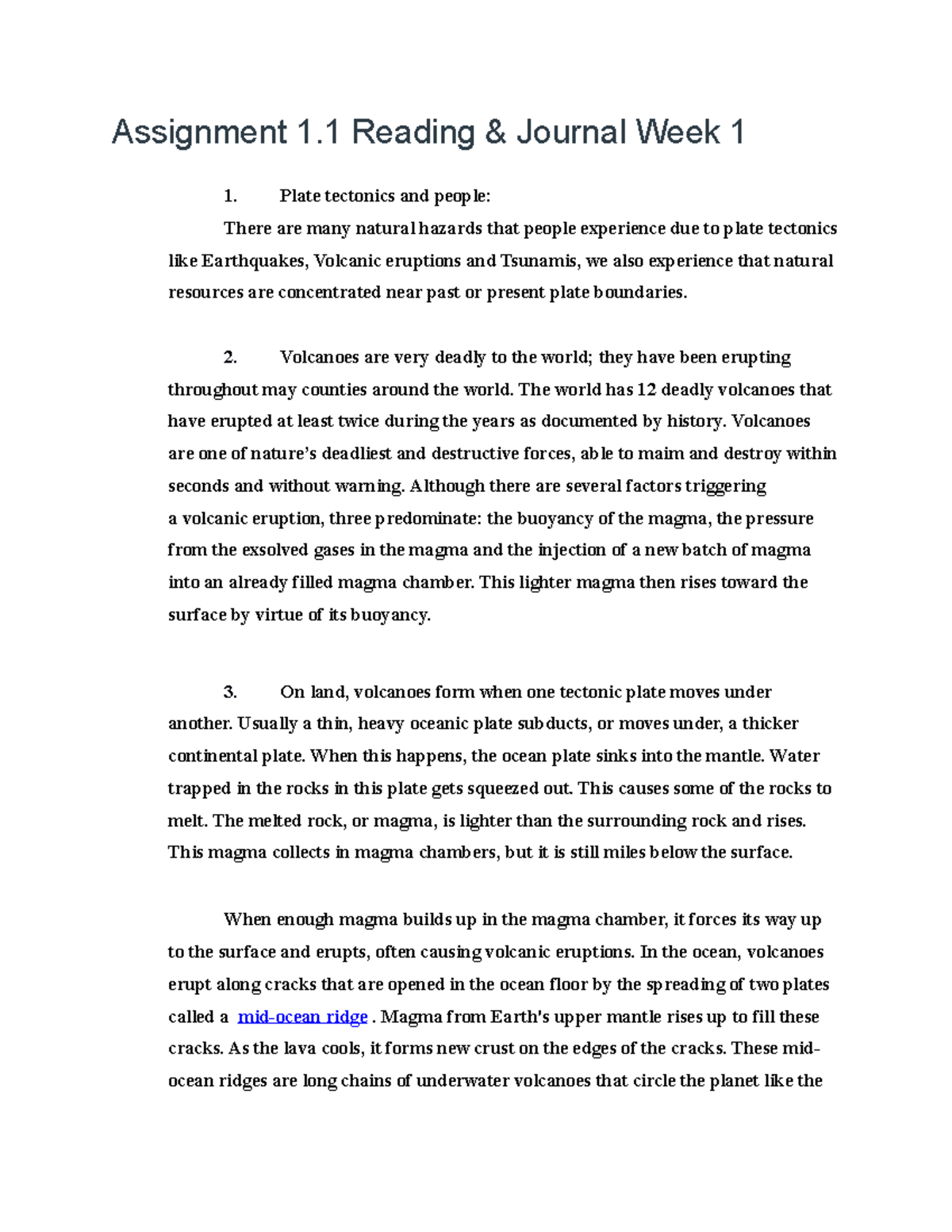 Assignment 1.1 Reading ^0 Journal Week 1 Tashiana Gartrell - Assignment 1 Reading & Journal Week ...