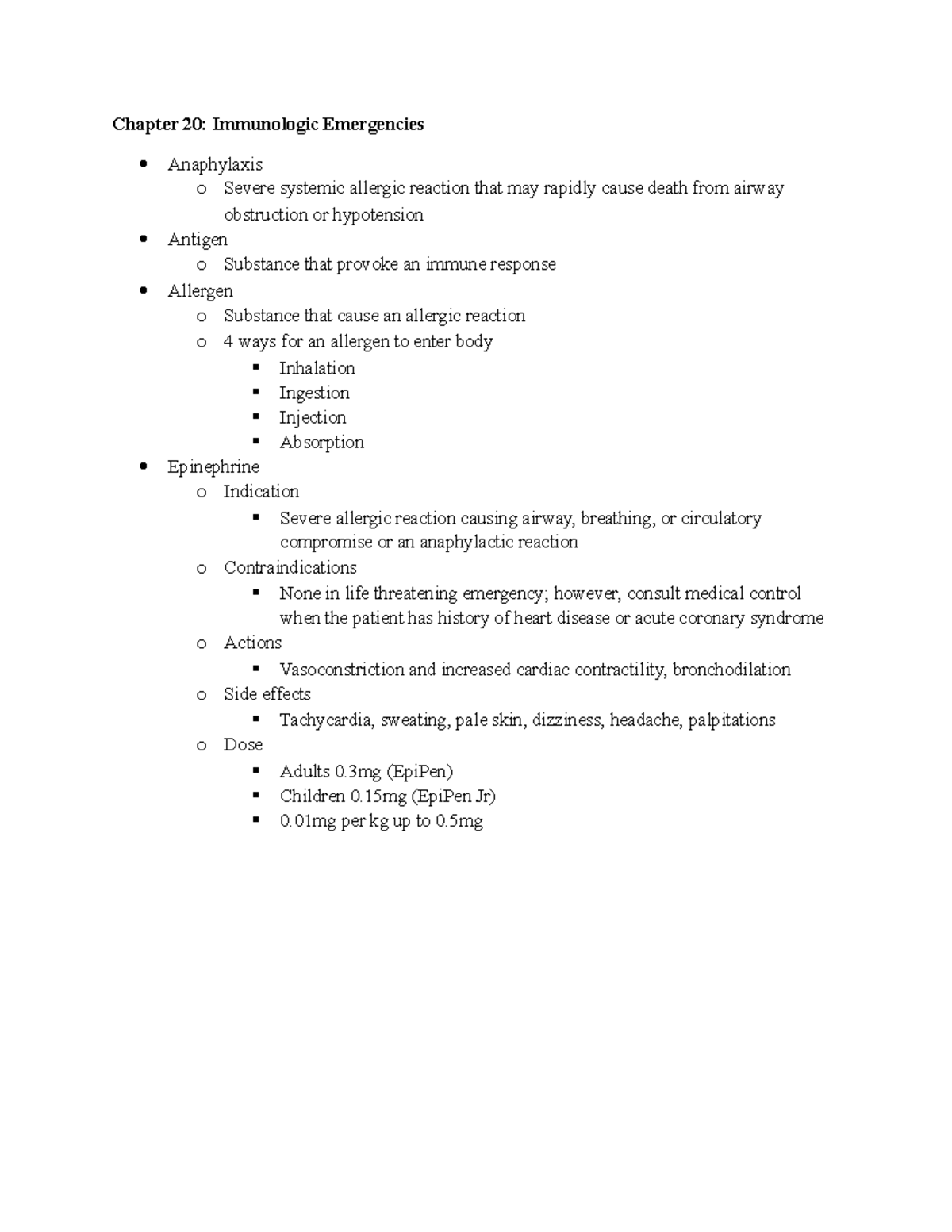 Chapter 20 - Immunologic Em - Chapter 20: Immunologic Emergencies ...
