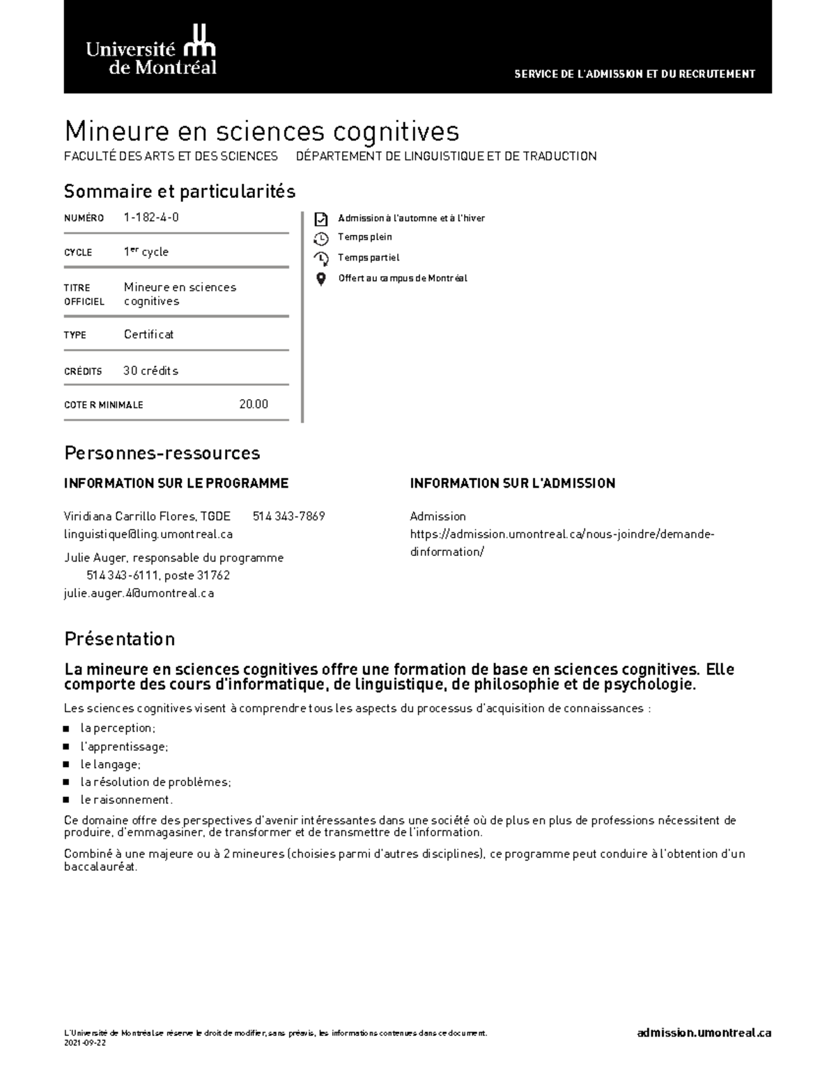 Ude M Mineure en sciences cognitives-2021-09-22-105920 - SERVICE DE L'ADMISSION ET DU ...