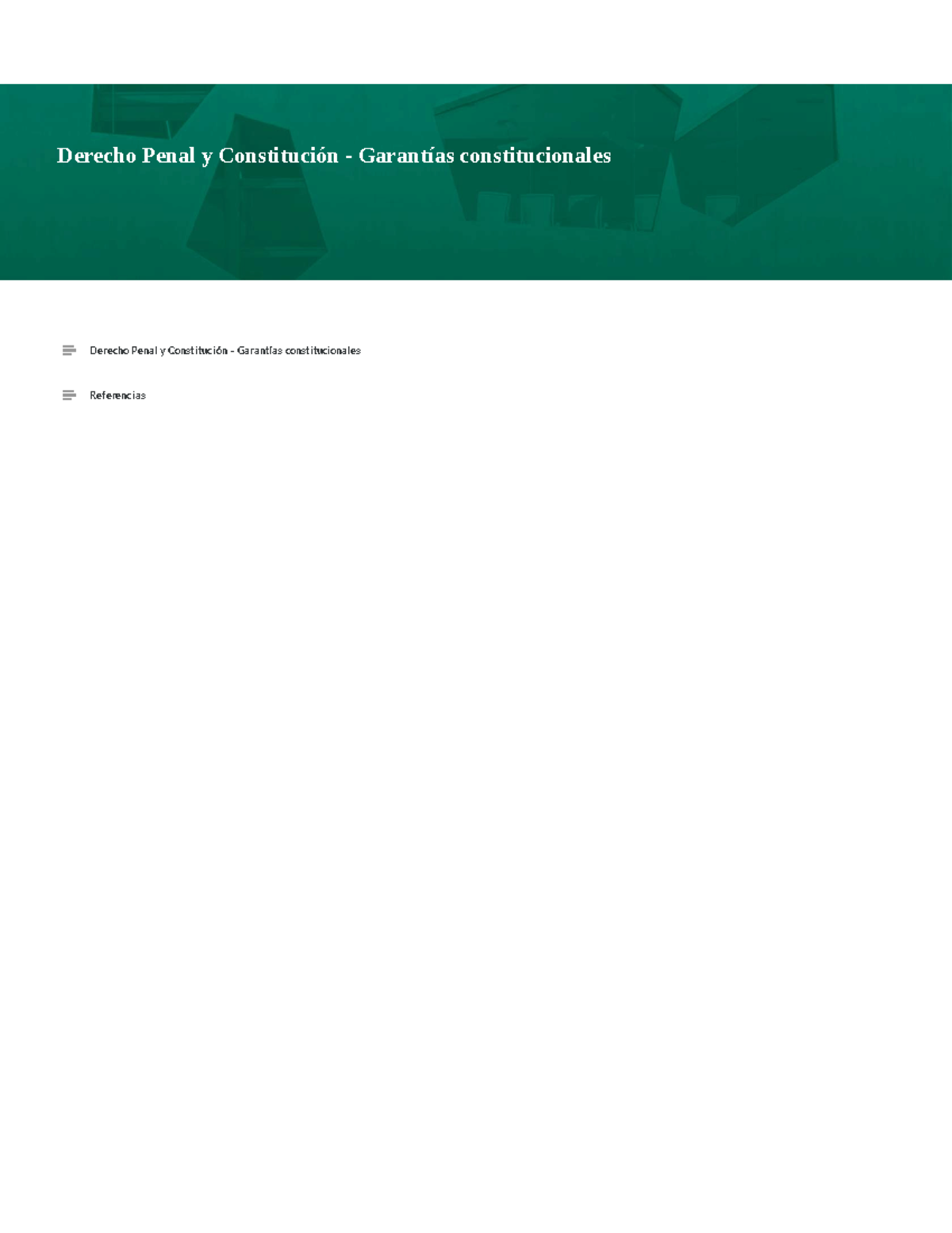 Derecho Penal Y Constitución Garantías Constitucionales Material