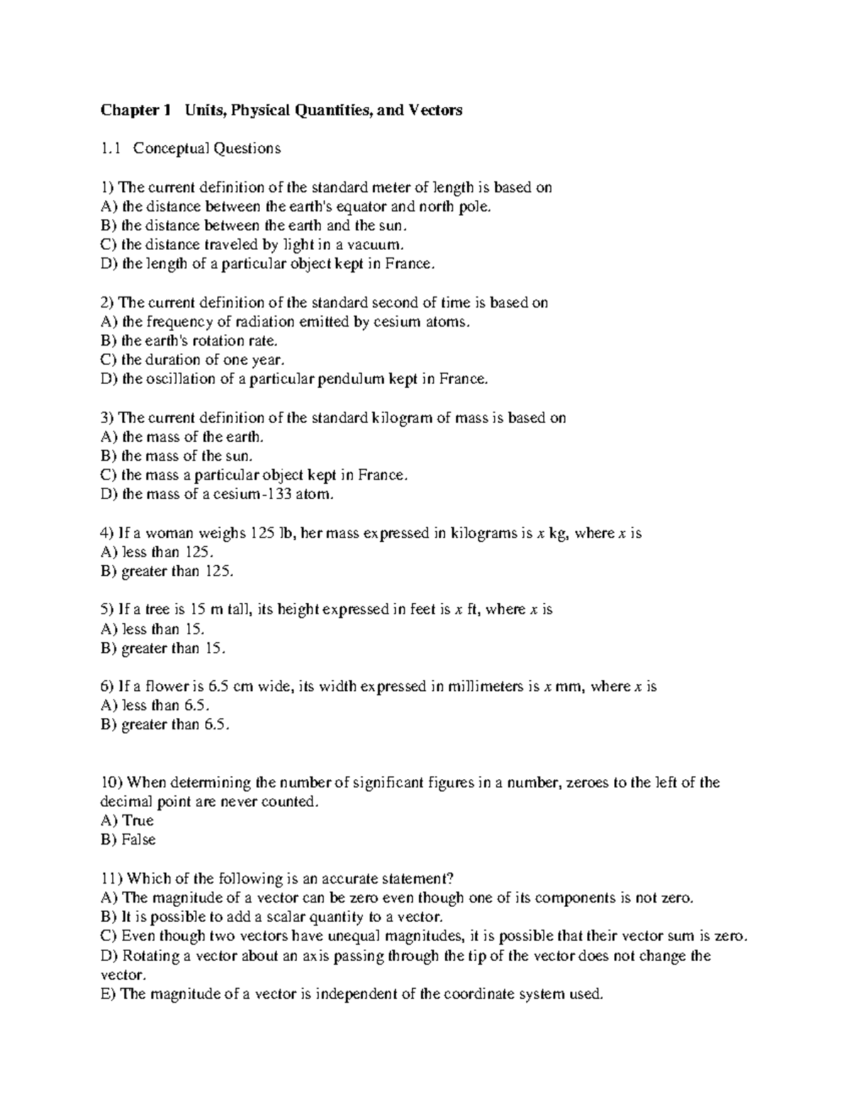 Ch1 - Chapter 1 - Chapter 1 Units, Physical Quantities, and Vectors 1 ...