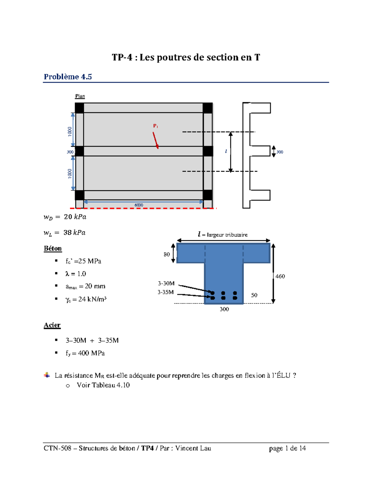 TP4 Étudiant É2016 - TP 4 - blèm . Béton - Studocu