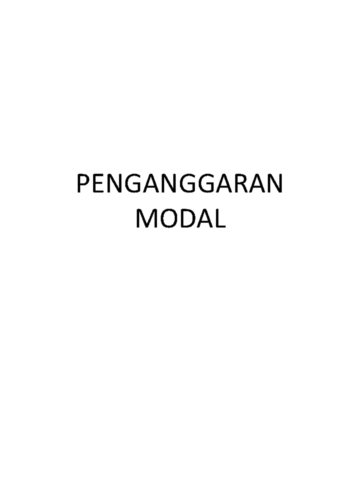 Penganggaran modal - PENGANGGARAN MODAL Dasar-Dasar Penganggaran Modal ...