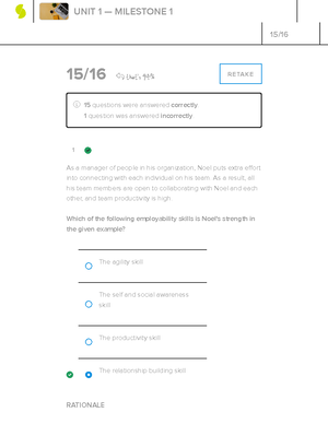 Unit 2 Milestone - Visual Communications 100% - 1 24 / 24 that's 100% ...