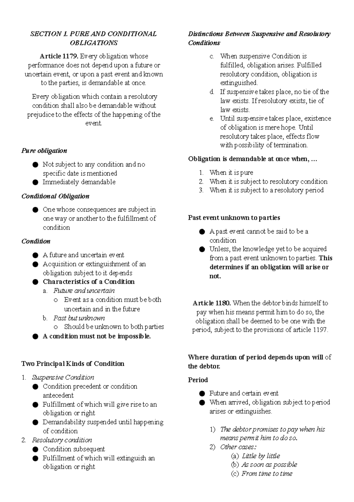 ObliCon Pure Obligation/Conditional Obligation/ Obligation With A ...