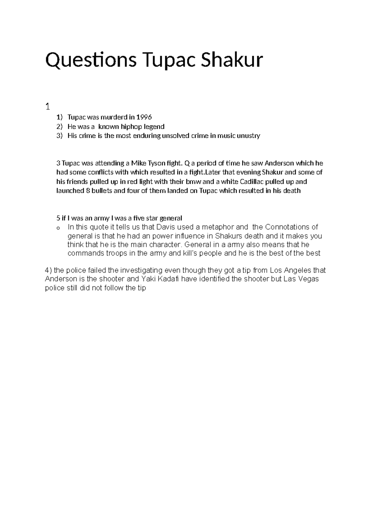 Document (9) copy - Edfggb - Questions Tupac Shakur 1 1) Tupac was ...