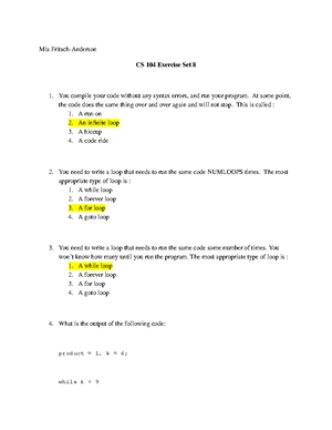Lab Exercise Set 11 - Mia Fritsch-Anderson Lab Exercise Set 11 1. Set ASIZE to 5. Write a ...