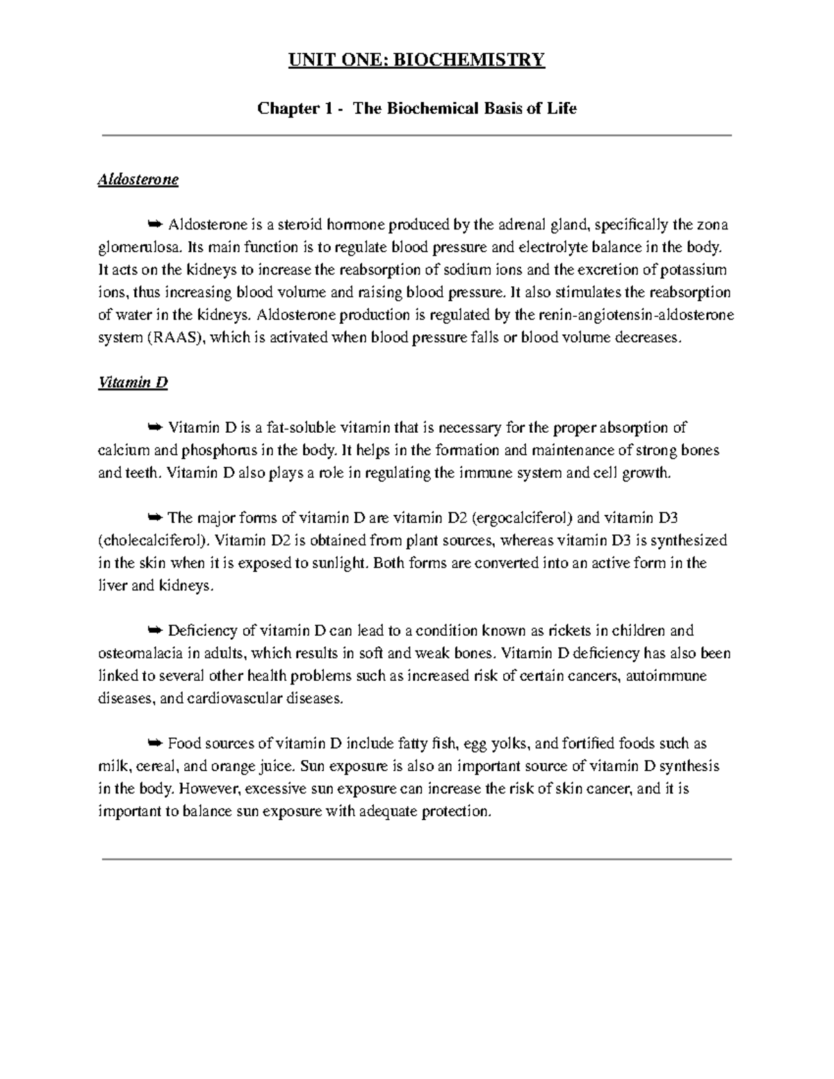 Biochemistry Chapter 1 Section 4 Pt 7 - UNIT ONE: BIOCHEMISTRY Chapter ...