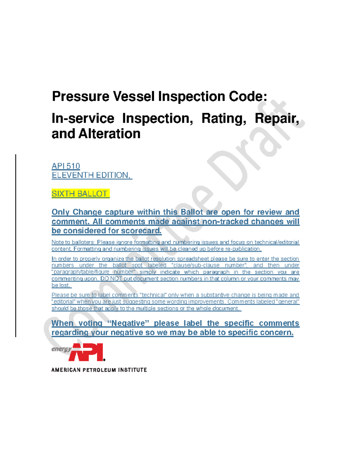 API 510 Pressure Vessel Inspection Code 11th ed - Pressure Vessel ...