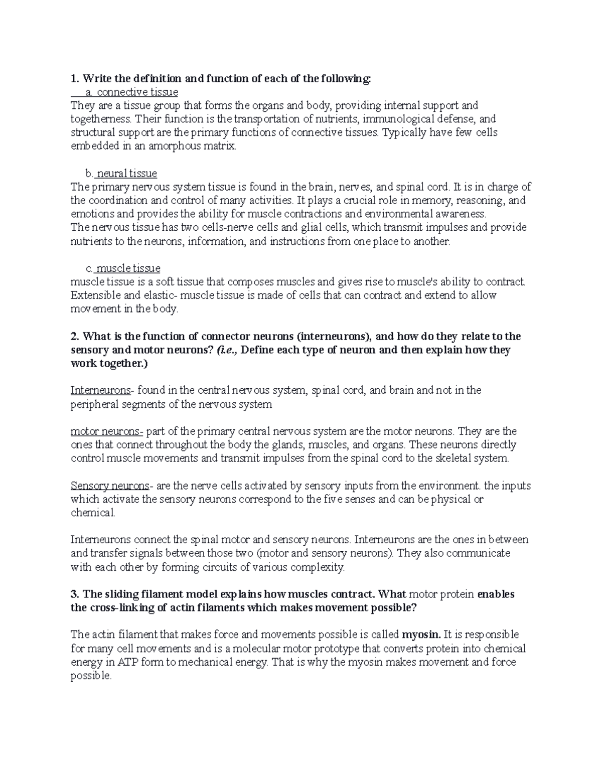 HW 3 - Homework week 3 - Write the definition and function of each of ...