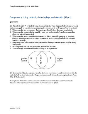Competency 2 Aseptic Technique - ” (2 pts) Aseptic technique is a set ...