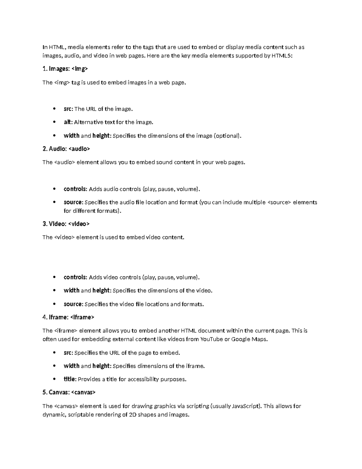 Media HTML - super useful - In HTML, media elements refer to the tags ...