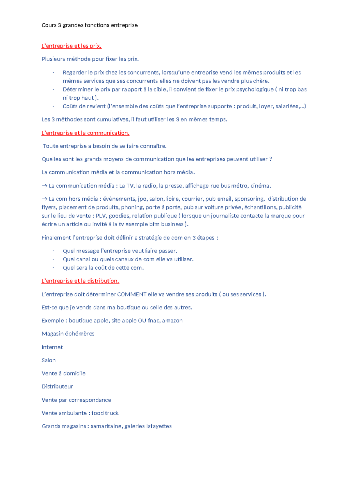 Cours 3 grandes fonctions des entreprises - Cours 3 grandes fonctions ...