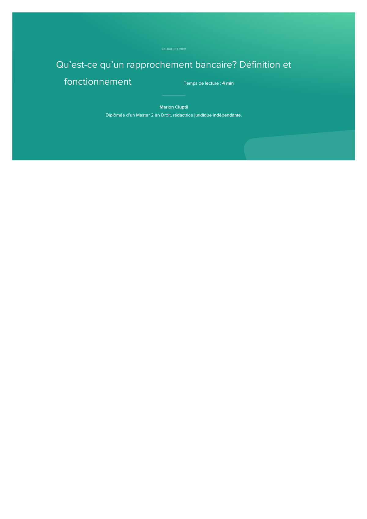 43132 comment faire rapprochement bancaire - Qu’est-ce qu’un ...