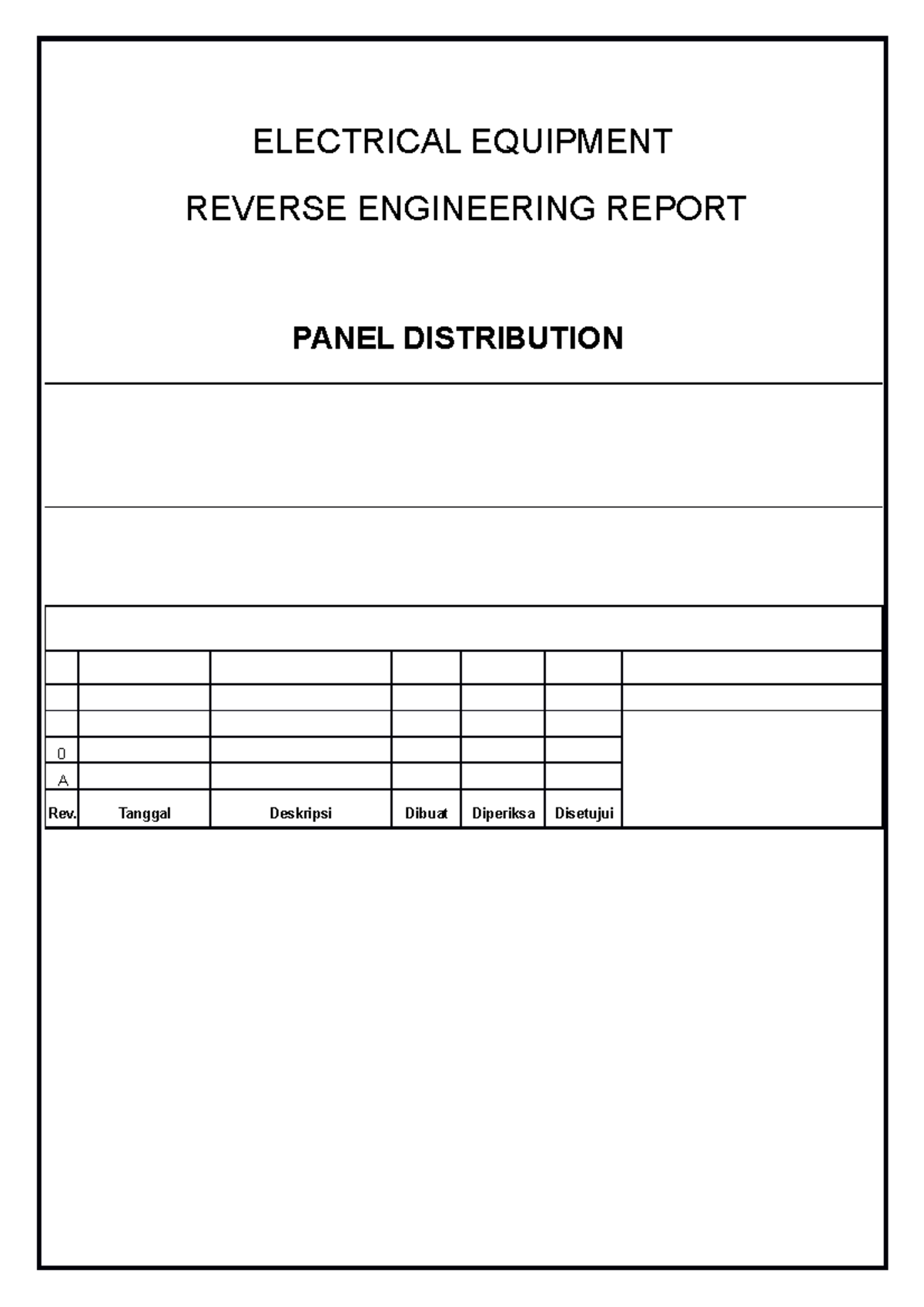 Reverse Engineering 4 - REVERSE ENGINEERING REPORT PANEL DISTRIBUTION 0 ...