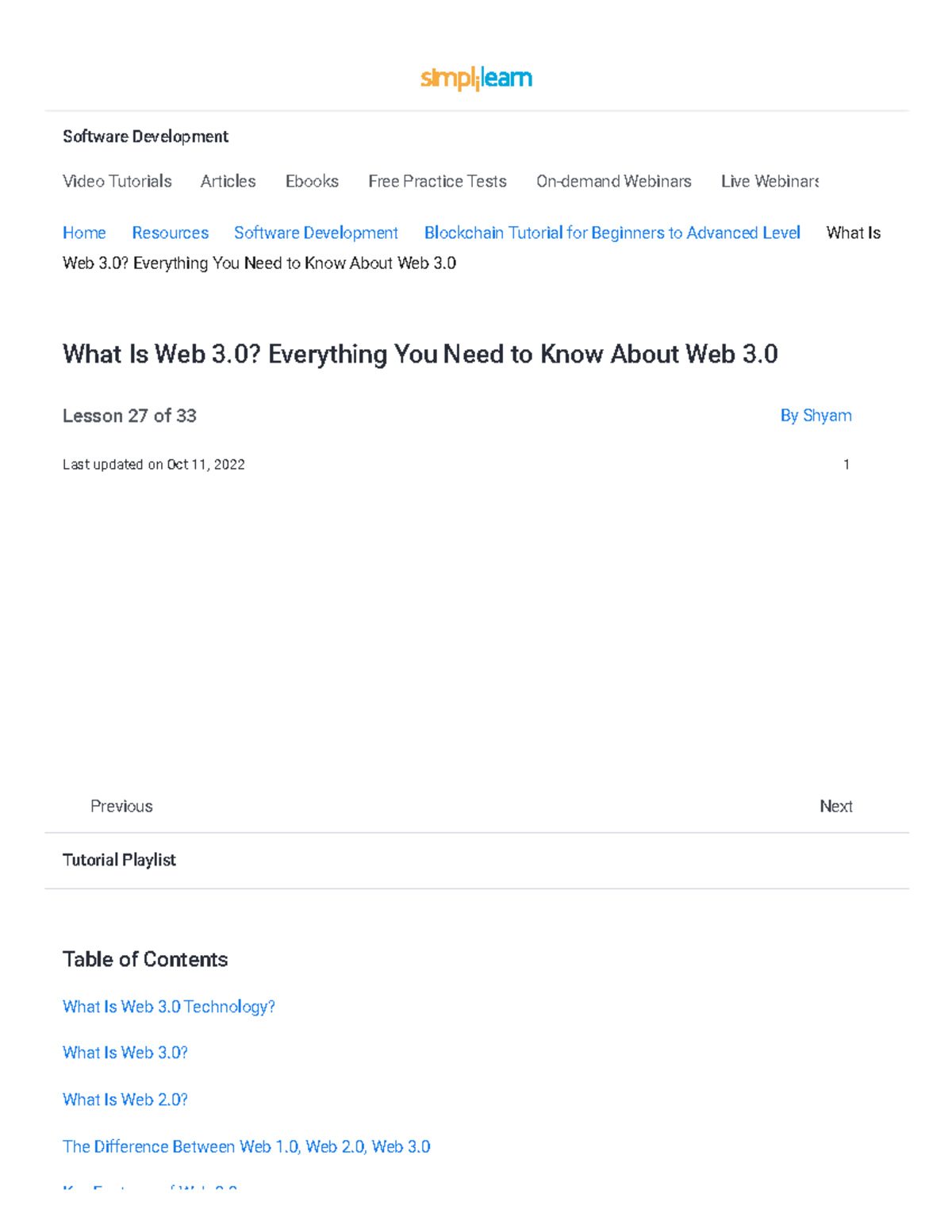 What Is Web 3.0 Everything You Need to Know About Web 3.0 Simplilearn ...