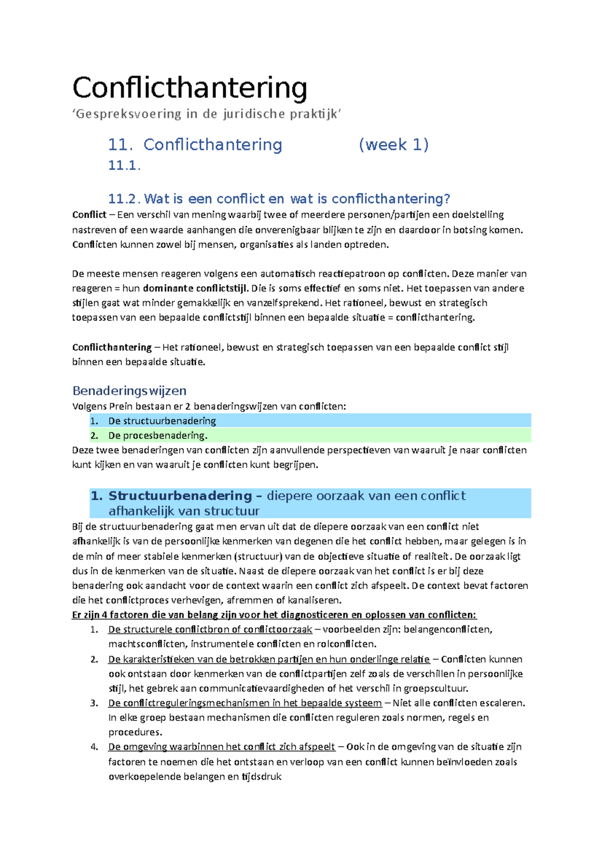 Conflicthantering samenvatting - Conflicthantering ‘Gespreksvoering in ...