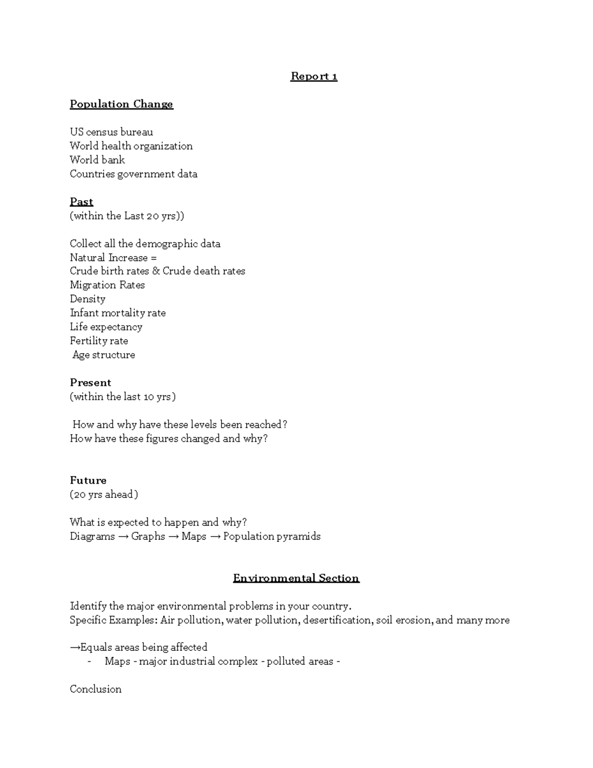 Report 1 - Notes from lecture - Report 1 Population Change US census ...
