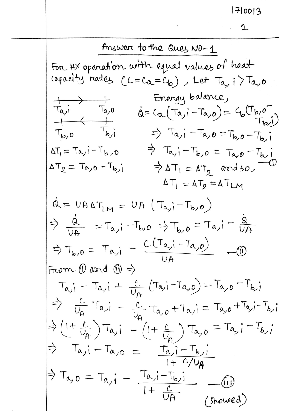 LMTD prob answer - Applied Heat Transfer - Studocu