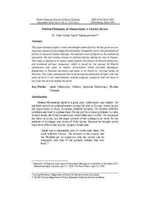 MA English Part One-Paper IV- Prose-Complete Notes - Peshawar ...