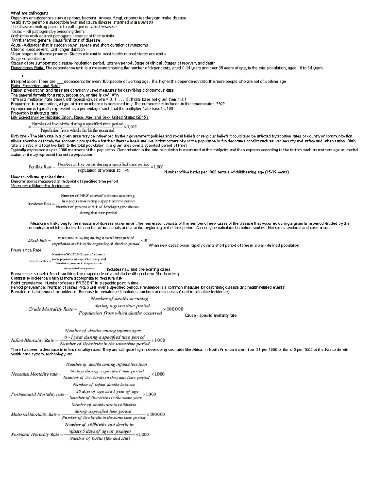 Epidemiology Cheat Sheet - What are pathogens Organism or substances ...